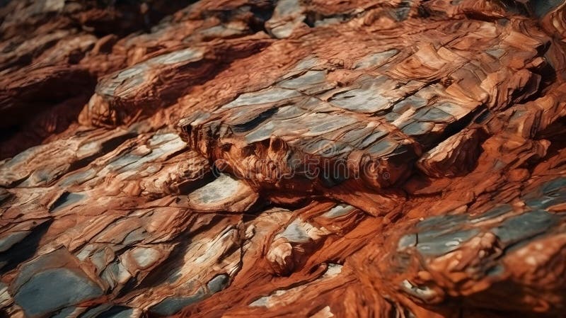Red Brown Mountain Rock Texture, Cracked, Close Up, Generative AI Stock ...