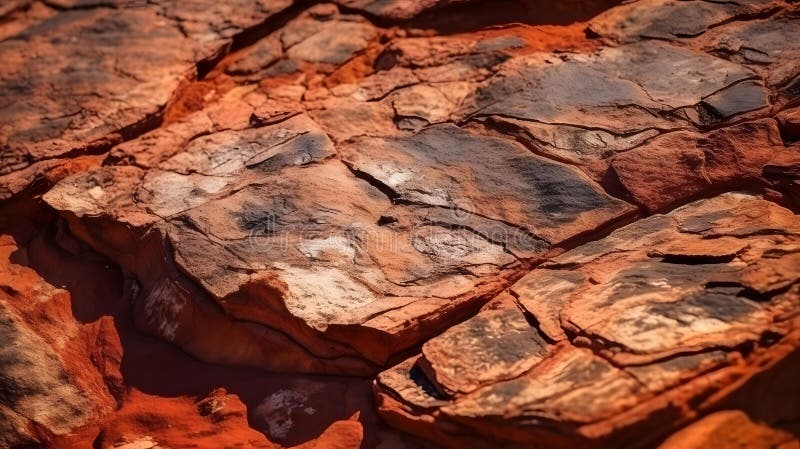 Red Brown Mountain Rock Texture, Cracked, Close Up, Generative AI Stock ...