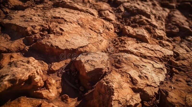 Red Brown Mountain Rock Texture, Cracked, Close Up, Generative AI Stock ...