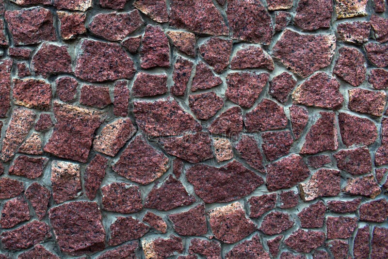 Wall Texture of Large Natural Stones of Red Color Stock Image - Image ...