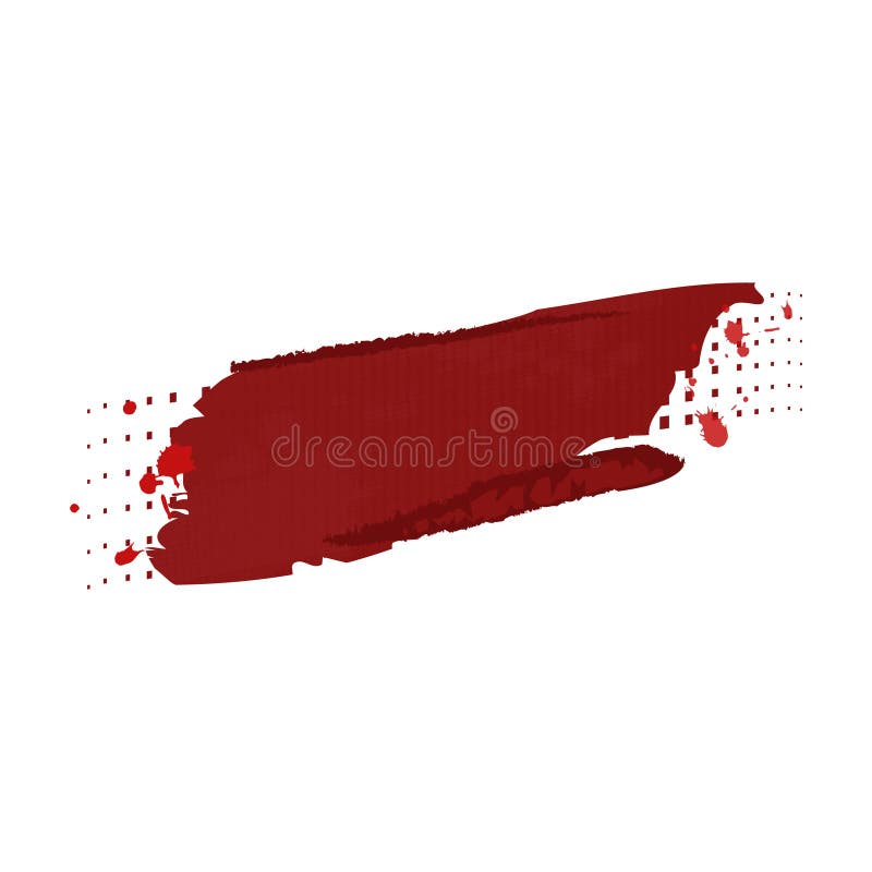 Red Brush Stroke Abstract Element Vector Stock Vector - Illustration of ...