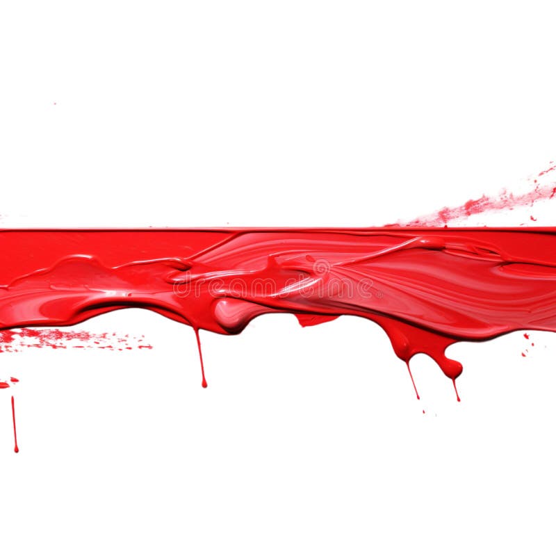 Red Brush Texture on Transparent Background - Ai Generated Stock ...