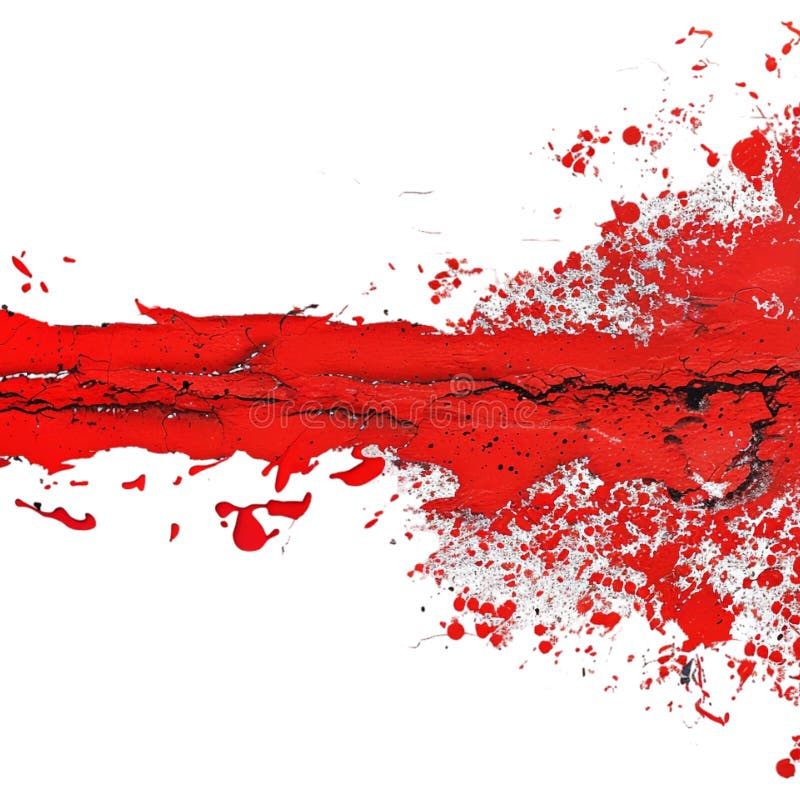 Red Brush Texture on Transparent Background - Ai Generated Stock ...