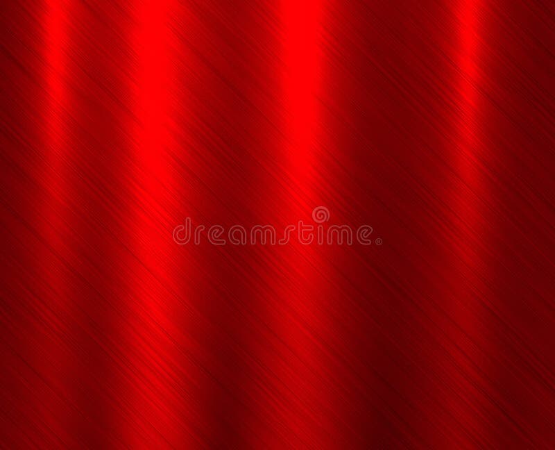 Red Brushed Metal Texture, Shiny Metallic Pattern Stock Vector ...