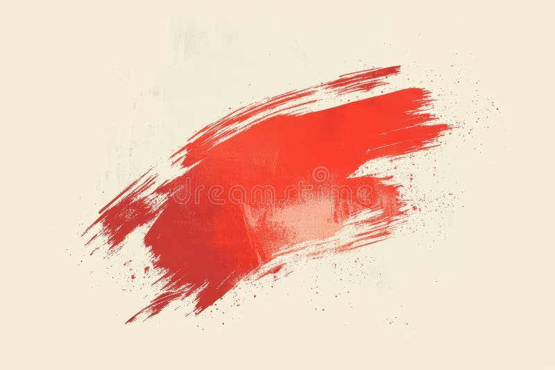 A Red Brushstroke Against a White Background Stock Illustration ...