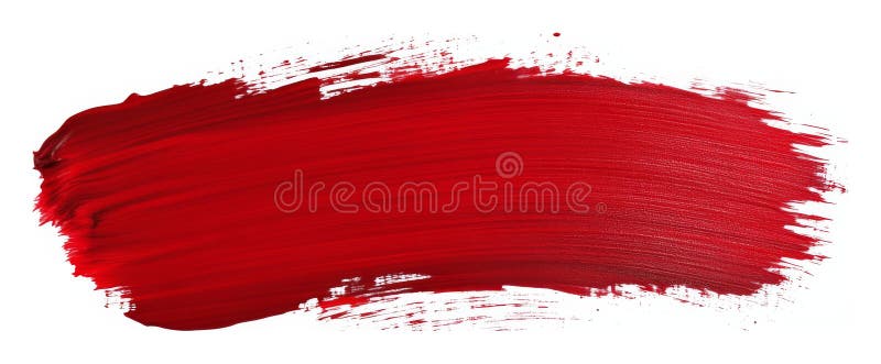 Red Brushstroke on Transparent Background, Vivid Abstract Art ...