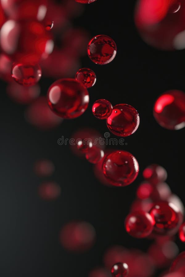 Red Bubbles Floating stock photo. Image of bubbles, atmosphere - 373414122