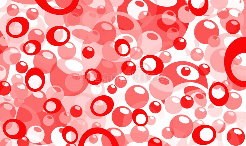 Red Bubbles Isolated Over a White Background Stock Illustration ...