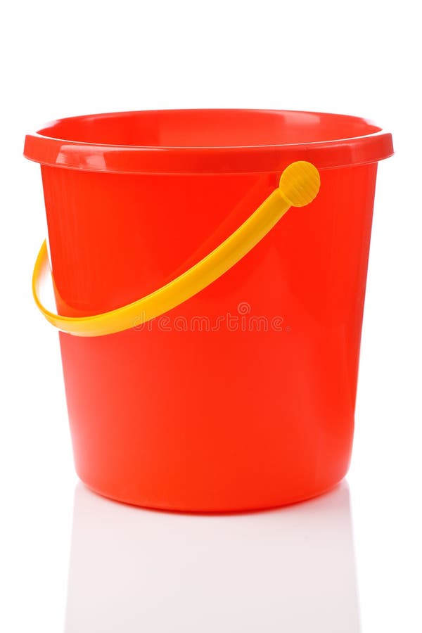 Red pail stock image. Image of play, plastic, white, pail - 2209681
