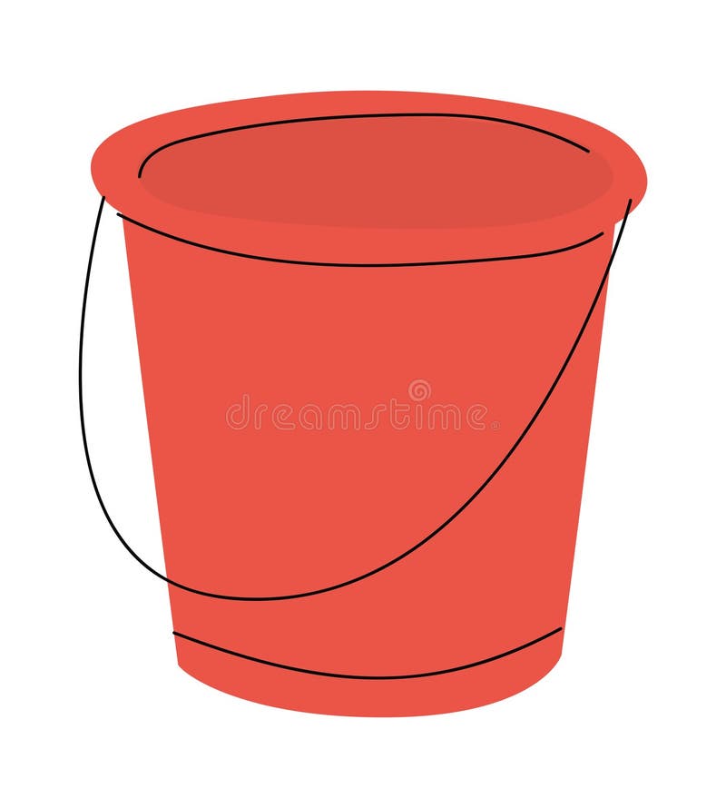 Red bucket design stock vector. Illustration of container - 223463351
