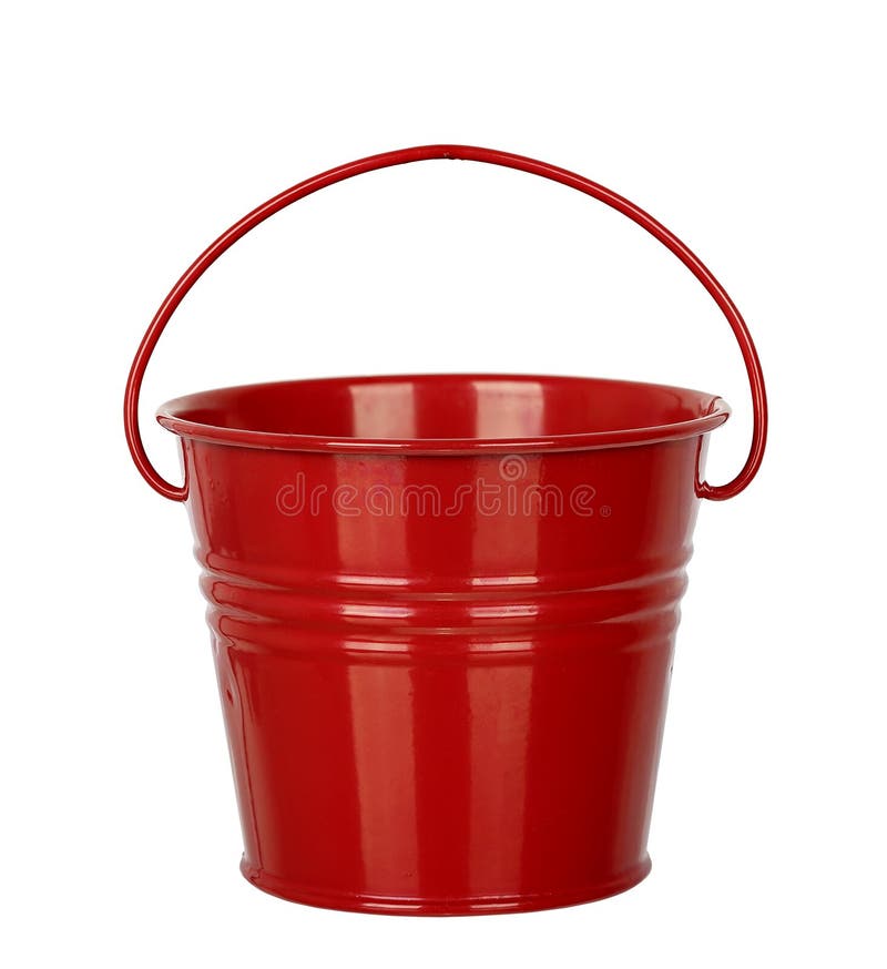 Red bucket stock image. Image of painted, metal, paint - 33032103