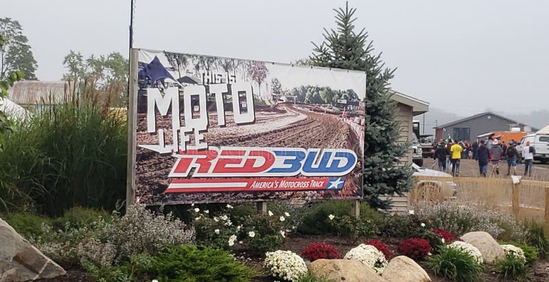 Red bud editorial photo. Image of track, sign, motocross - 131633541