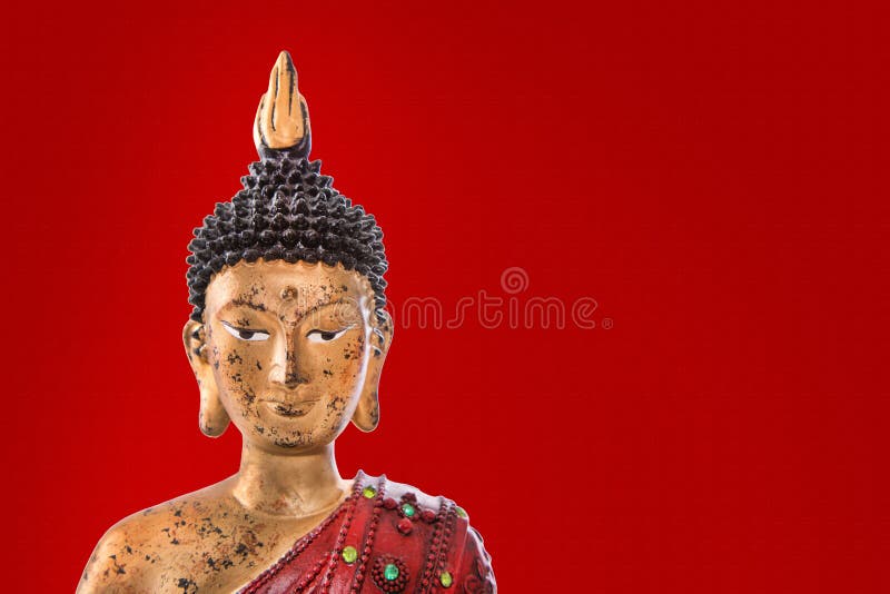Red buddha figurine stock photo. Image of meditation - 37193194