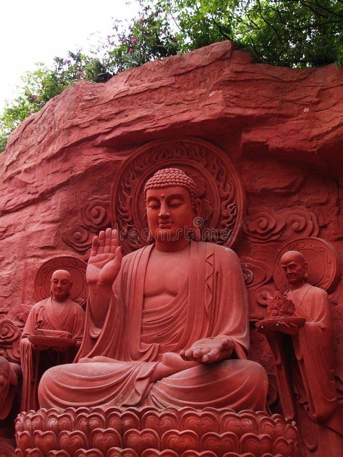 Happy Buddha cave stock image. Image of religous, brown - 4523137