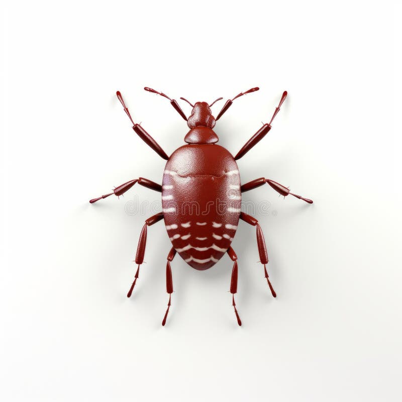 Realistic 3d Tick Bug on White Background with Detailed Costumes Stock ...