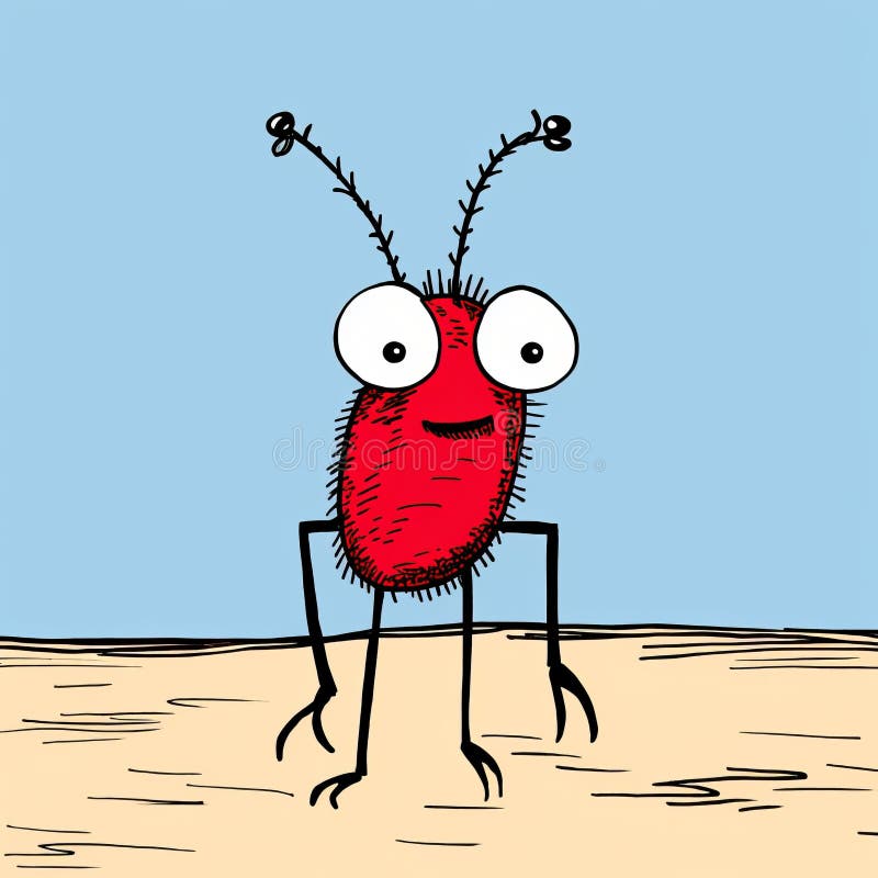 Comic Satire: Allie Brosh S Ant - a Funny Bug Illustration Stock ...