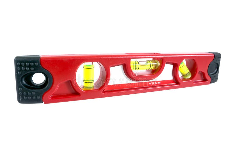 Spirit Level Tool Isolated on White Background. Tubular Spirit Level ...