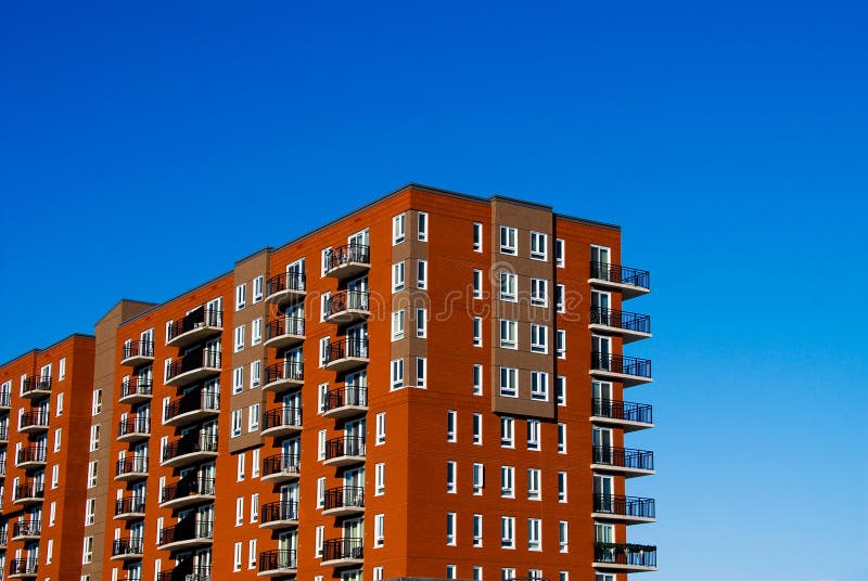 Red building stock image. Image of apartment, housing - 2123403