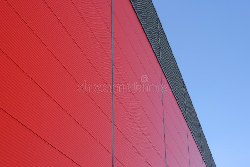Red building stock image. Image of wall, storage, fabricated - 4104525