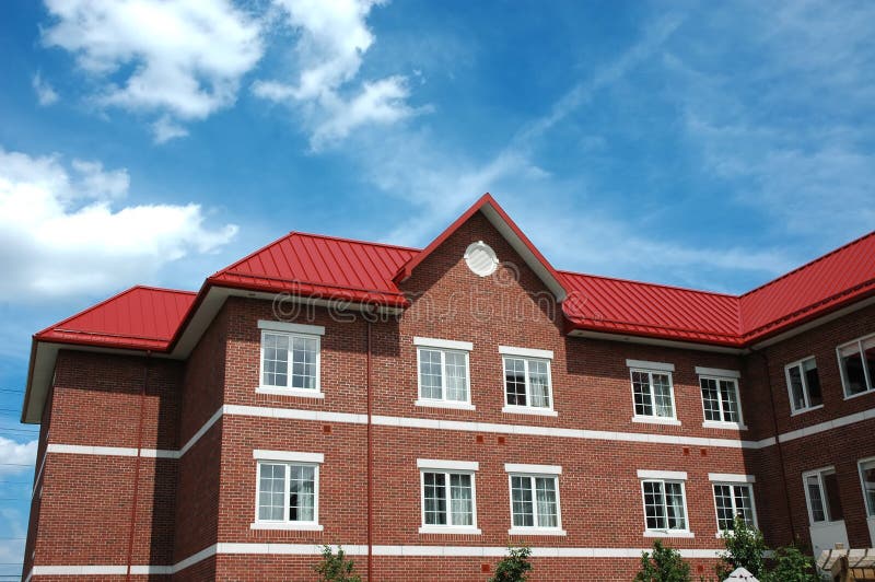 Red Building stock image. Image of metal, sunny, place - 979039