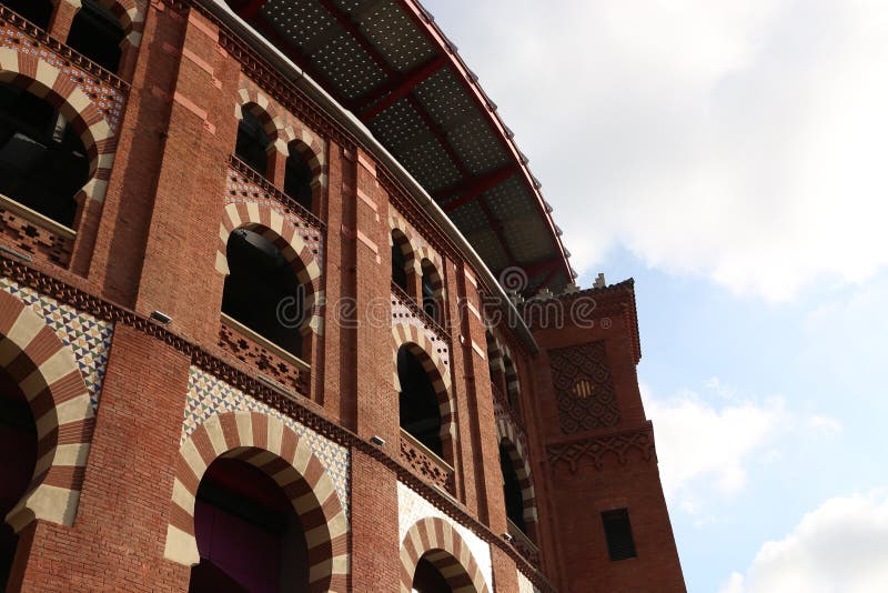 Red Building - Barcelona stock photo. Image of espanya - 44367242
