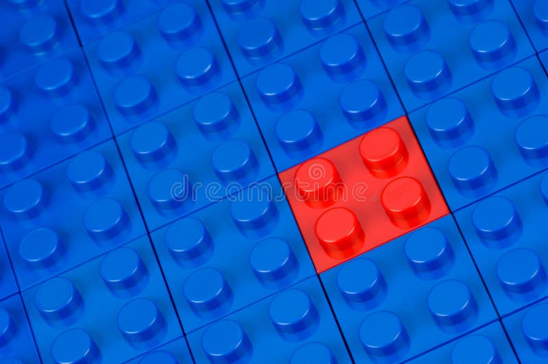 Red building block stock image. Image of composite, contrast - 10213993