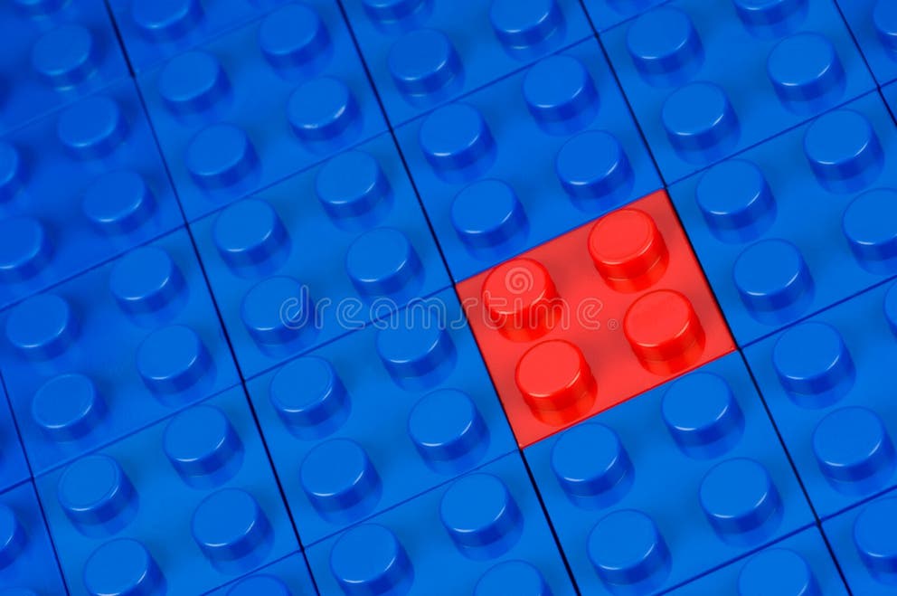 Red building block stock image. Image of composite, contrast - 10213993