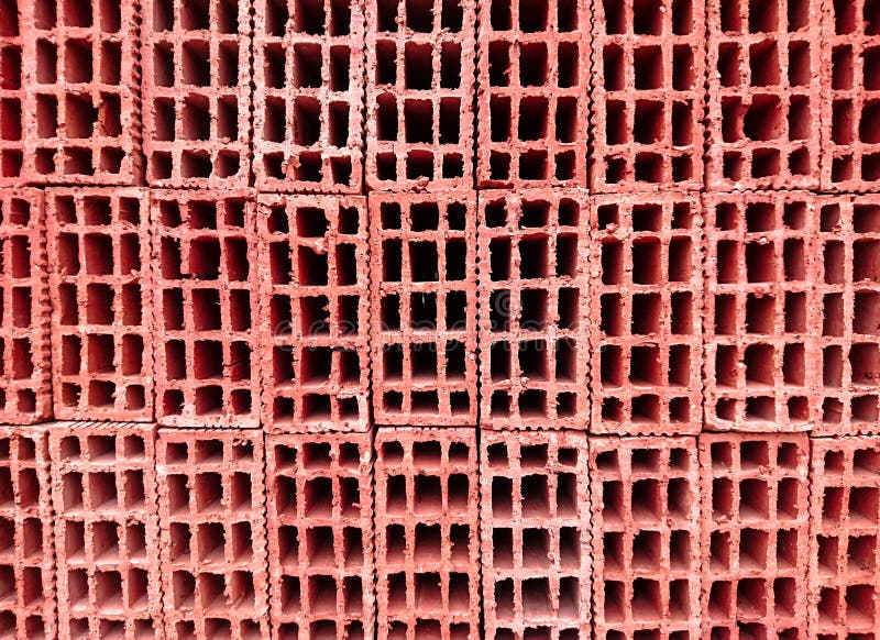 Red Building Bricks for Cladding Stock Photo - Image of ancient, bonded ...