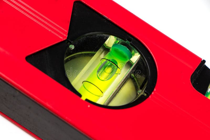 Red Building Level Isolated on White Background Stock Image - Image of ...