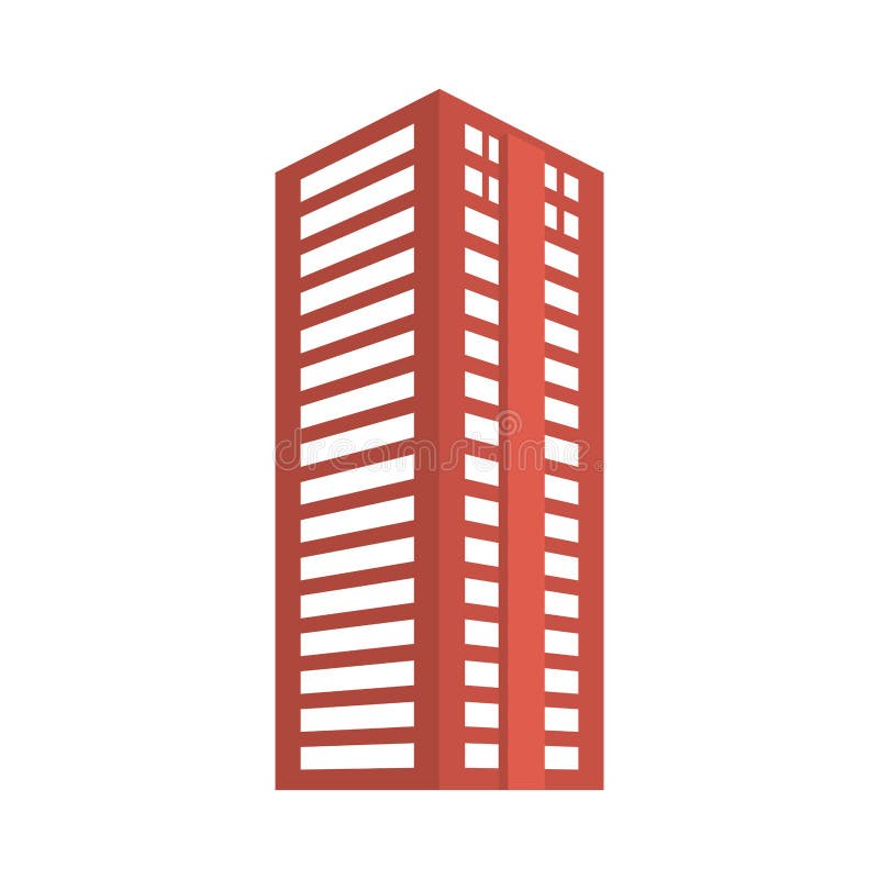 Red Building Line Sticker Image Stock Illustration - Illustration of ...