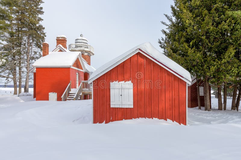 Abandoned Log Cabin in Winter Woods Stock Image - Image of rural ...