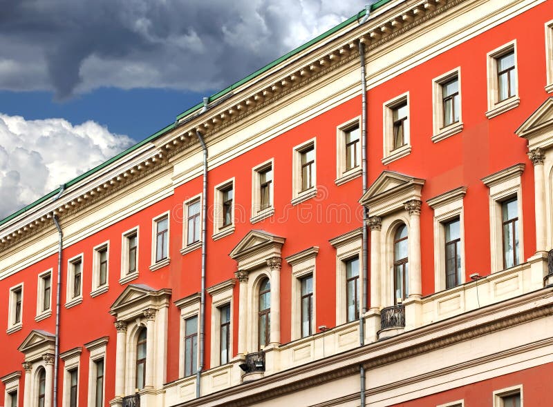 Red buildings wall stock image. Image of facade, design - 46063173