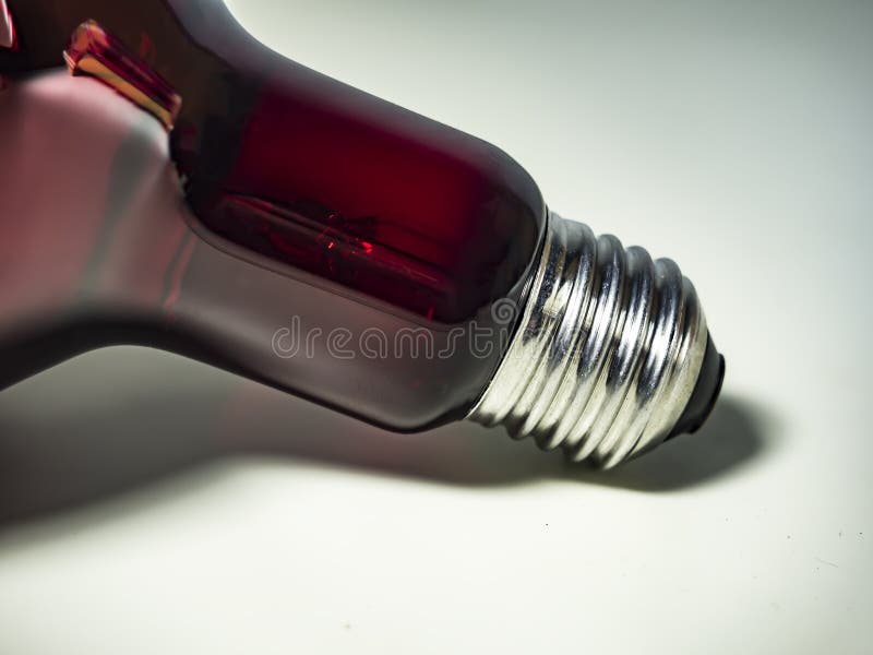 Red Bulb On A White Background Stock Image - Image of equipment ...