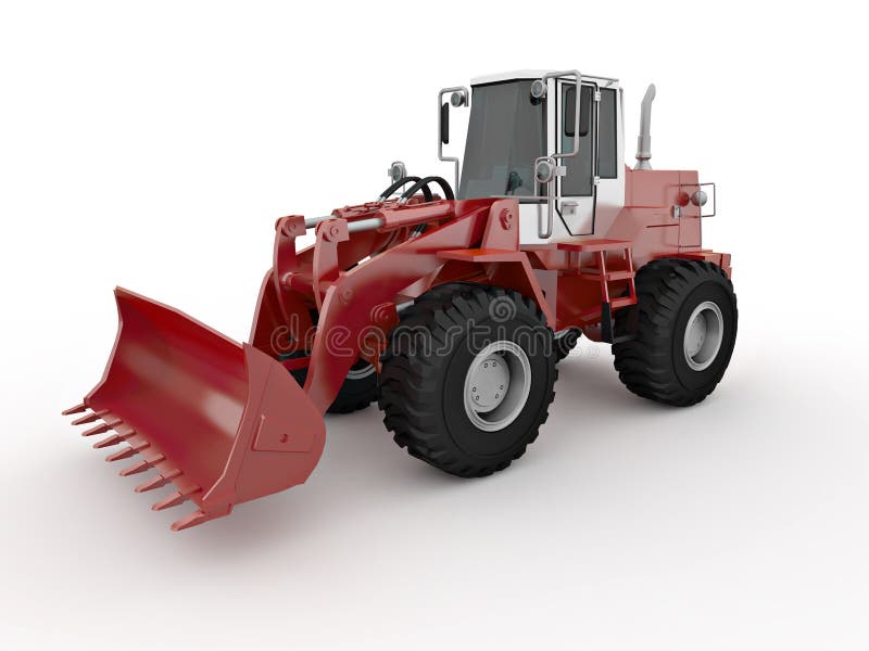 Red buldozer stock image. Image of excavation, mover, isolated - 6617267