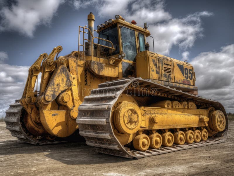 Red Buldozer. ilustração stock. Ilustração de pesado - 279902743