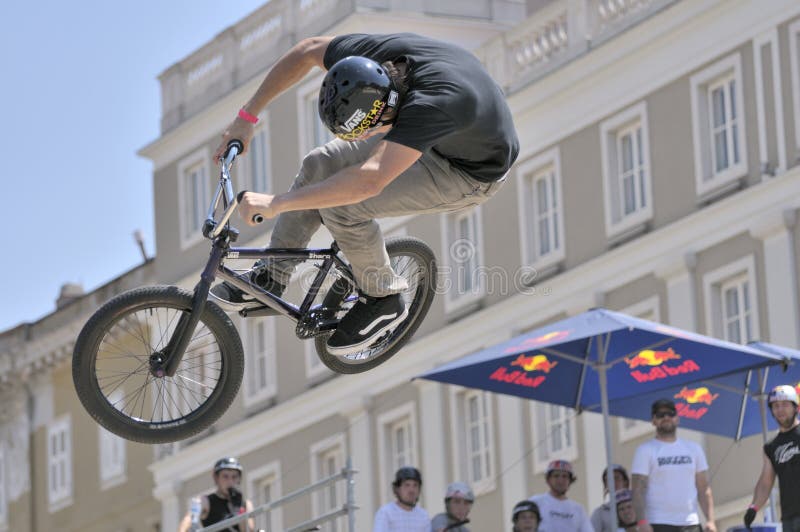 Red Bull Bike Night - Trieste Editorial Stock Image - Image of cycle ...