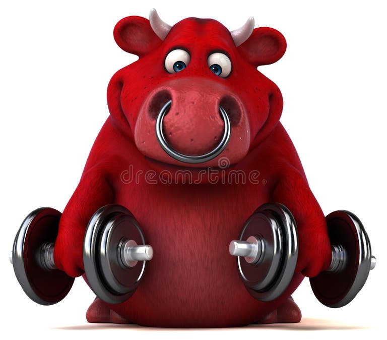 Red bull - 3D Illustration stock illustration. Illustration of cheese ...