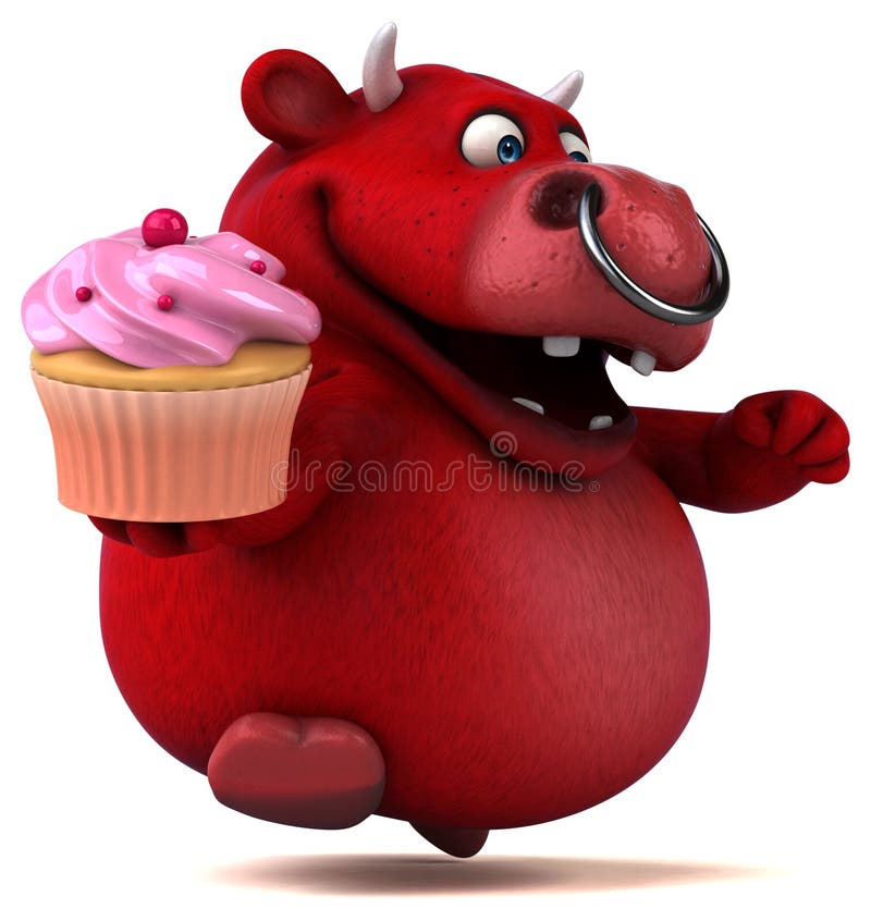 Red bull - 3D Illustration stock illustration. Illustration of ...