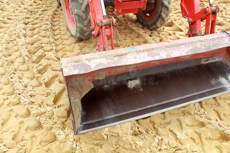 Red bulldozer stock image. Image of mover, mining, mountain - 36116033