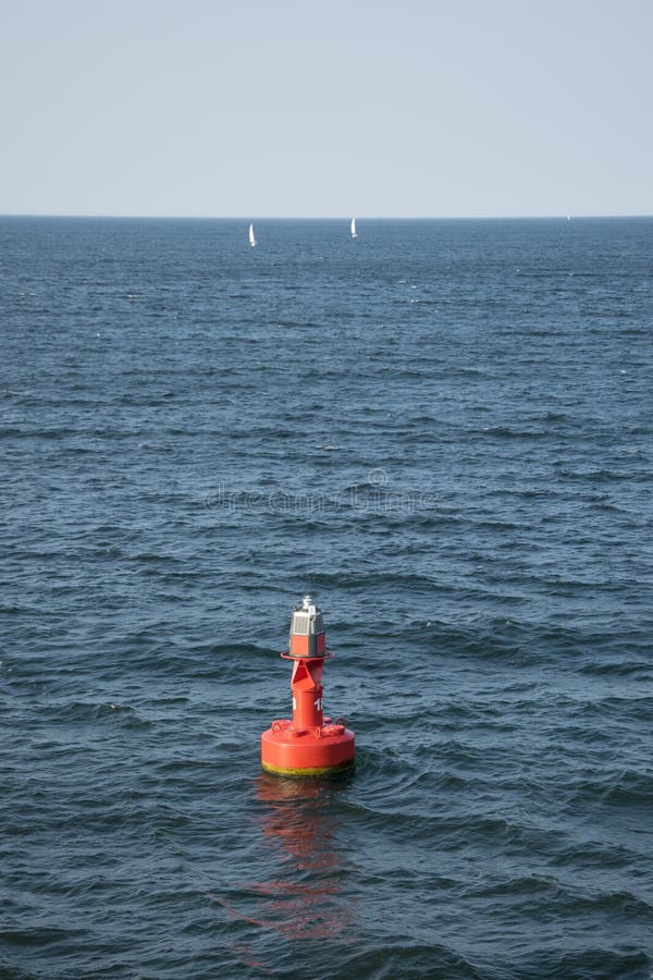 Buoy Floating in the Clear Water Stock Photo - Image of winter, safety ...