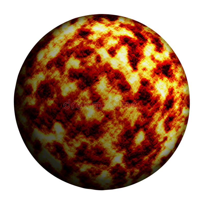 Red Burn Planet Isolated and Add Clipping Path Stock Illustration ...
