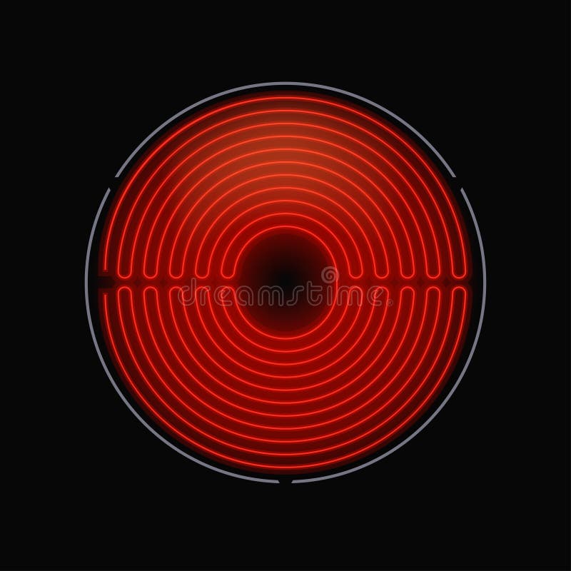Red Burner of Electric Stove Stock Vector - Illustration of background ...