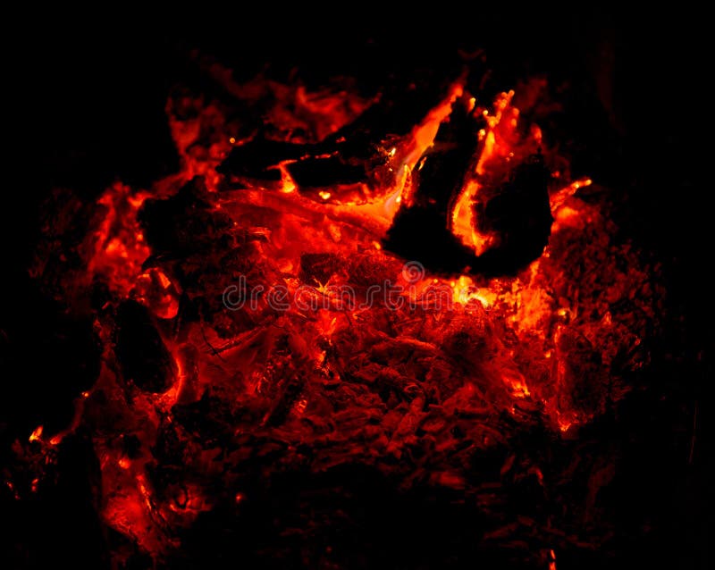 Red burning coals stock photo. Image of flammable, closeup - 34508268