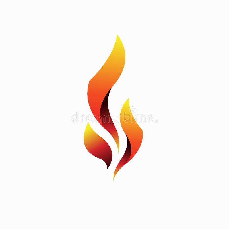 Red Burning Fire Flame Logo Design Vector Template Stock Vector ...