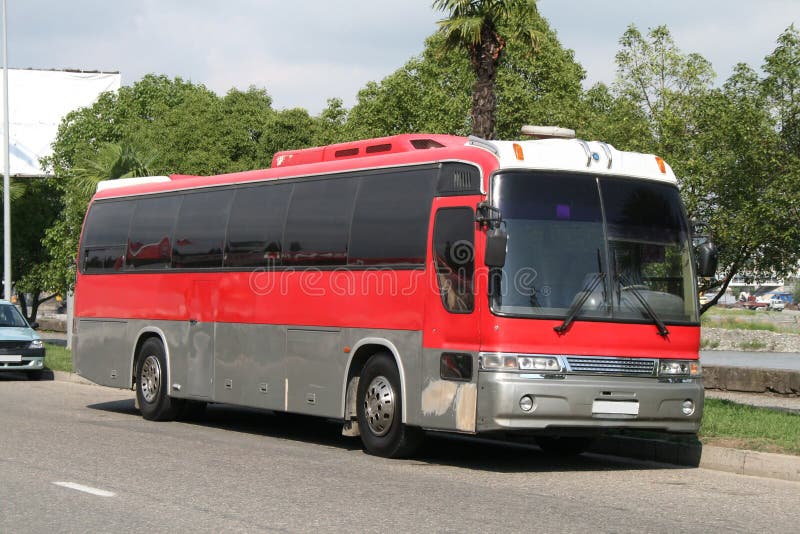 Red bus stock image. Image of tourist, travel, white - 11283927