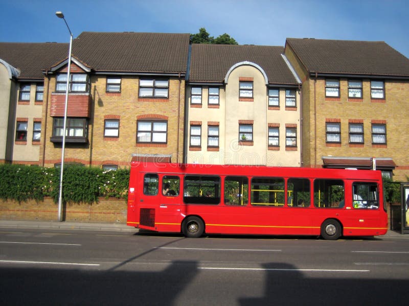 Red bus stock photo. Image of stop, passengers, london - 2130412