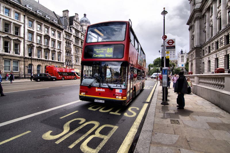 Red bus editorial stock photo. Image of iconic, public - 27947593