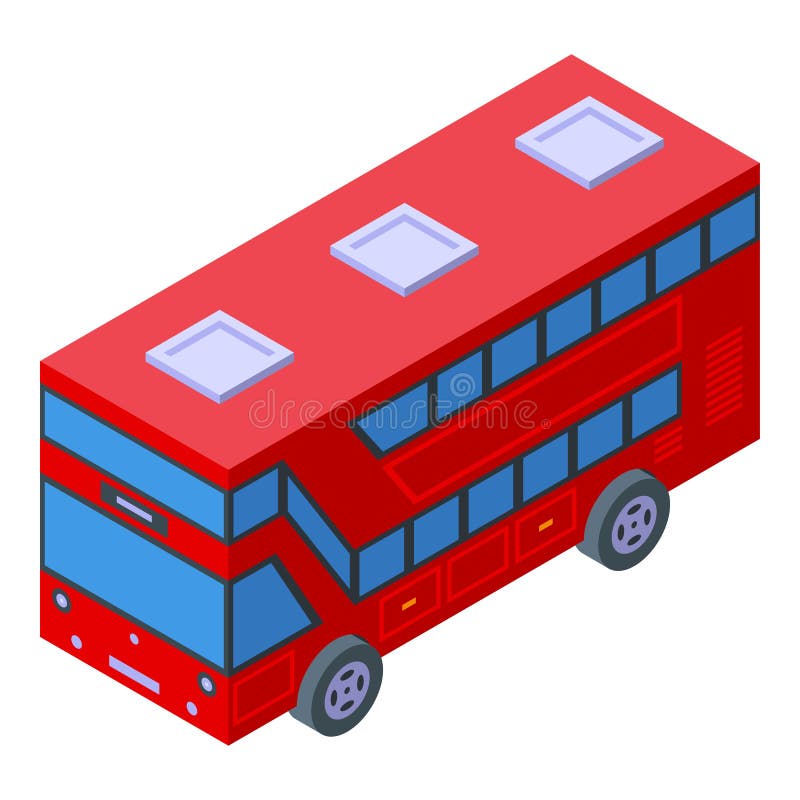 Red Bus Driver Icon Isometric Vector. England City Stock Vector ...