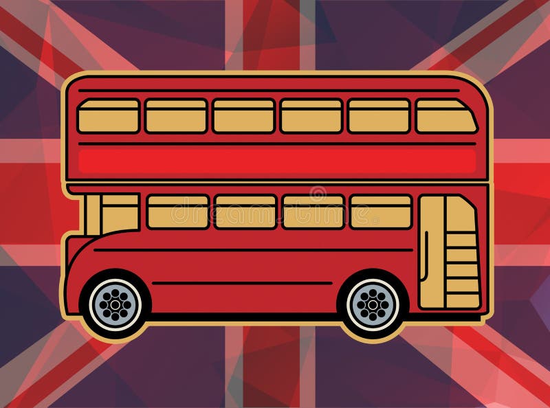 Red bus stock vector. Illustration of style, public, doubledecker ...