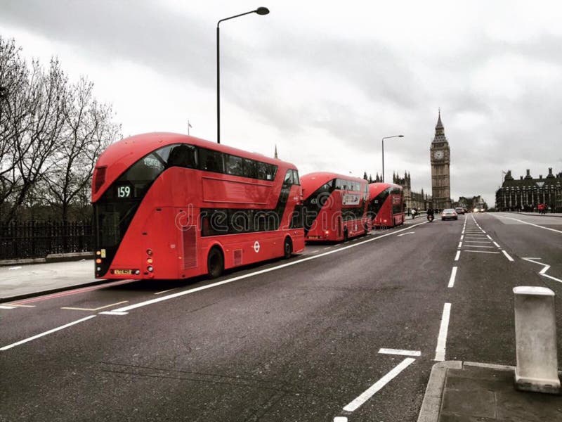 Red bus editorial image. Image of london, road, bigben - 118785660
